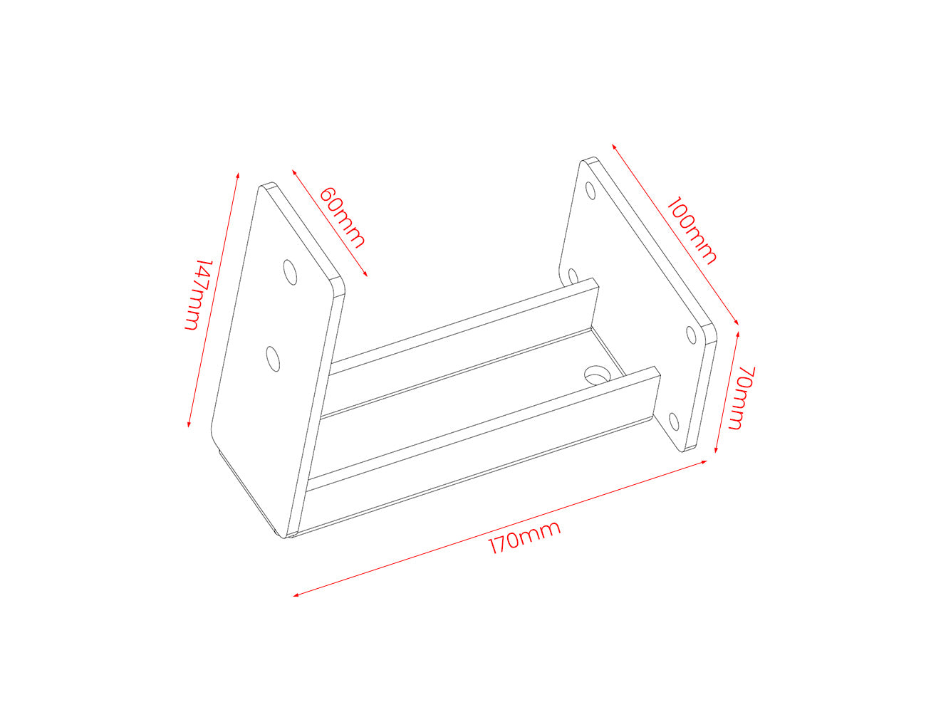 Fascia Wall Mounted Pergola Bracket - Luxi Living