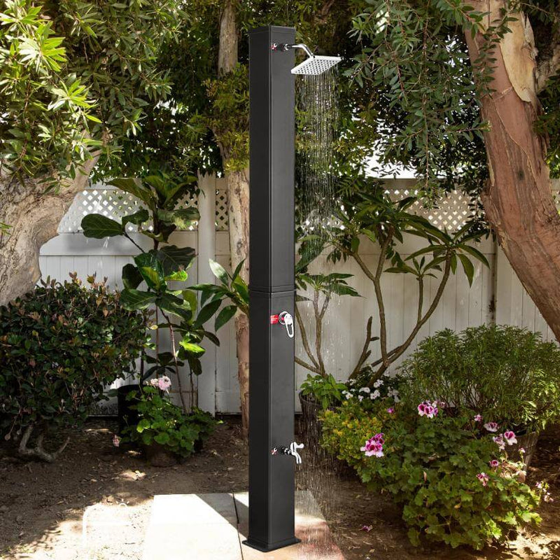 Modern Freestanding Outdoor Shower - Solar Heated - 40L - Luxi Living
